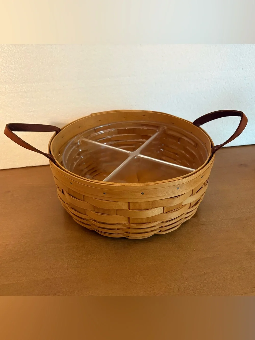 Longaberger | Accents | Longaberger Round Darning Basket With Divided ...